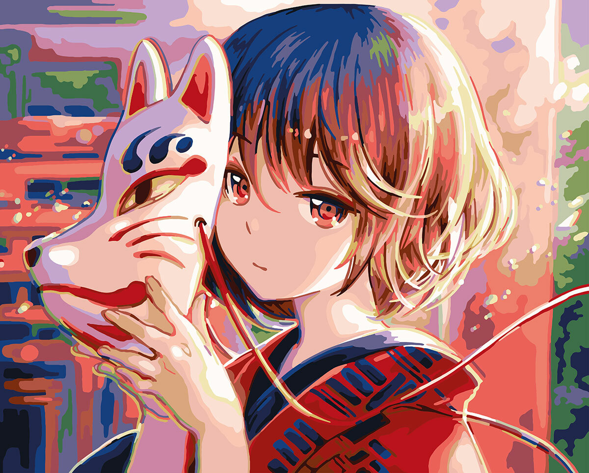 Фрея PNB/PL-228-MH12 Набор для раскрашивания по номерам 50 х 40 см в стиле аниме Кицунэ