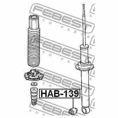 Втулка амортизатора Febest HAB139 для Honda Accord VI, VII, Avancier, Inspire, Torneo