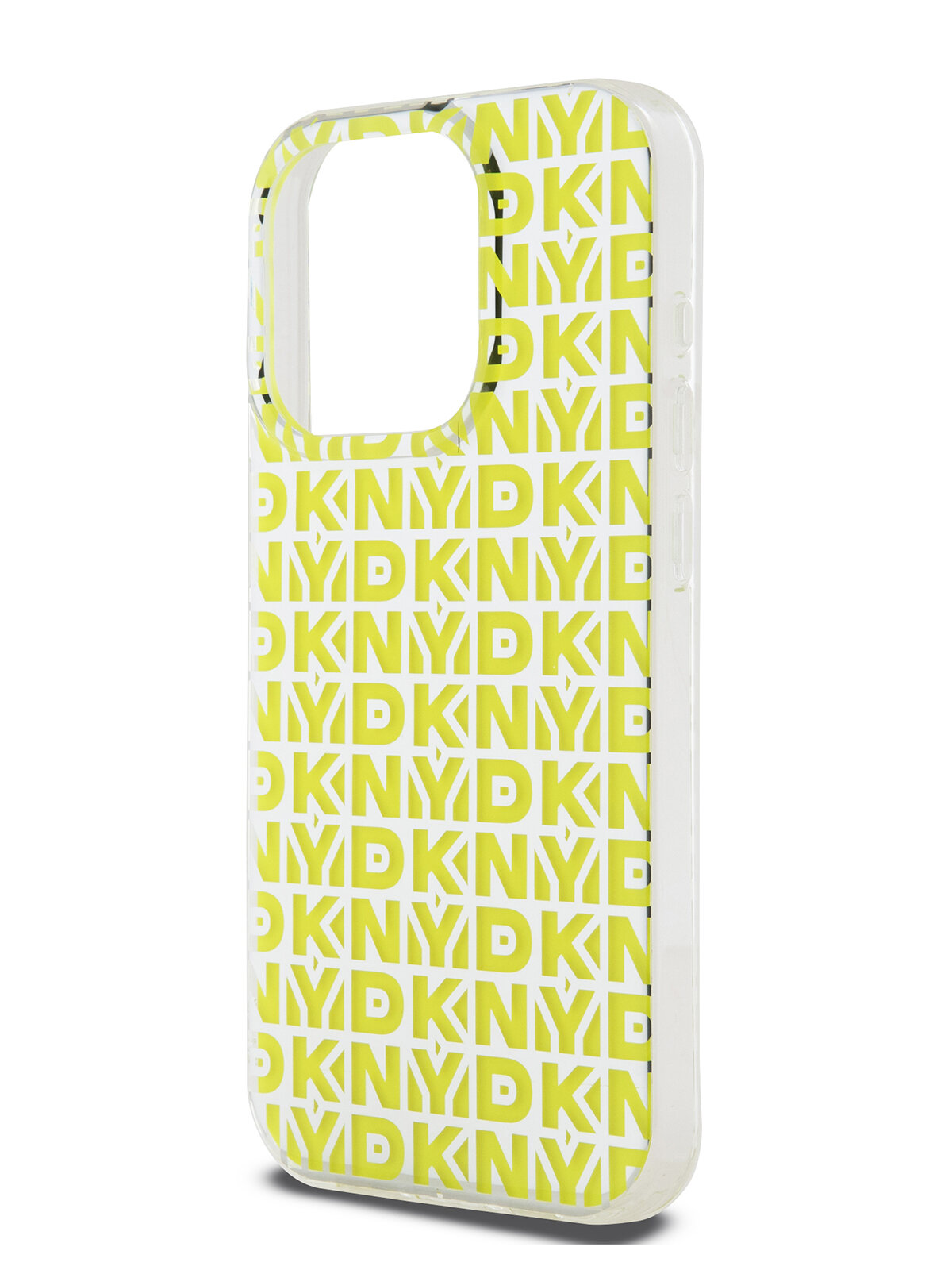 DKNY для iPhone 15 Pro чехол PC/TPU Double layer Repeat Electroplated Hard Yellow