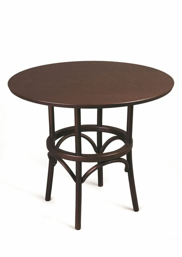 Стол Грац Red Black темное дерево, дерево, круглая столешница, ножки