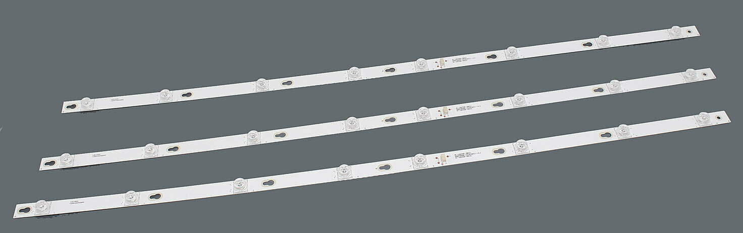 LED подсветка (светодиодная планка) для телевизора TV 43" 43HR330M08A2, комплект 3 шт