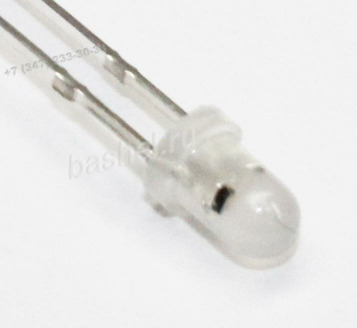 LED DIP 3mm DFL-3AW4SD-12, Светодиод, круглый матовый 3мм, белый, 1000mcd, 60°, 12V