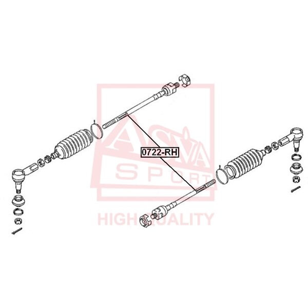 Тяга рулевая передняя для автомобиля Suzuki, ASVA 0722-RH (1 шт.)
