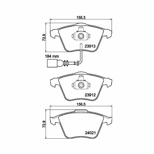 Колодки тормозные дисковые комплект Audi Seat Skoda Volkswagen, MINTEX MDB3183 (1 шт.)