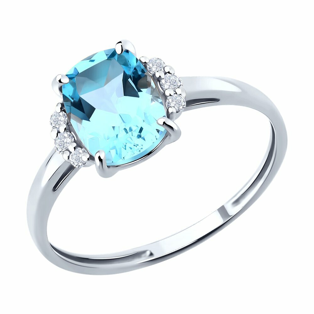 Кольцо, белое золото, 585 проба