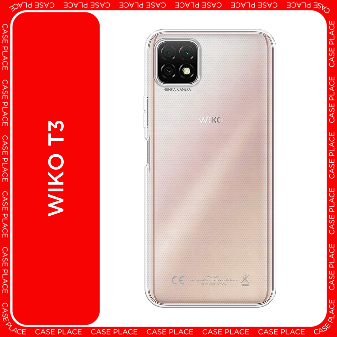 Чехол на Wiko T3 / Вико Т3 прозрачный