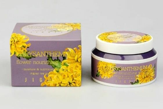Jigott Питательный крем с хризантемой Chrysanthemum Flower Nourishing Cream, 100 мл