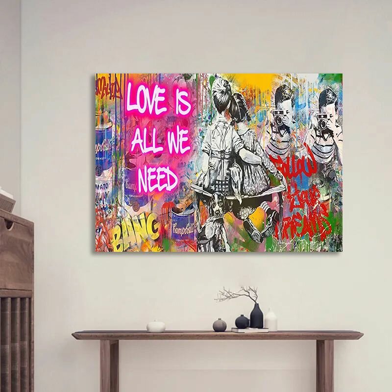 Картина ВсеКартины. Тут "Бэнкси", холст, на подрамнике, 60×80 см