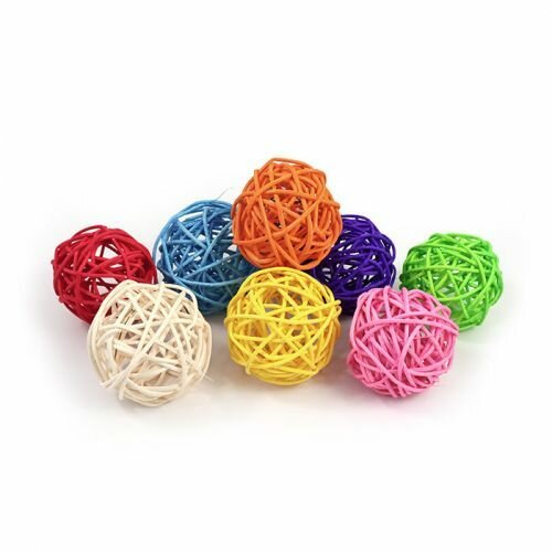 Декоративные шары из ротанга №0628-3 mix 5 см, 1/12 шт