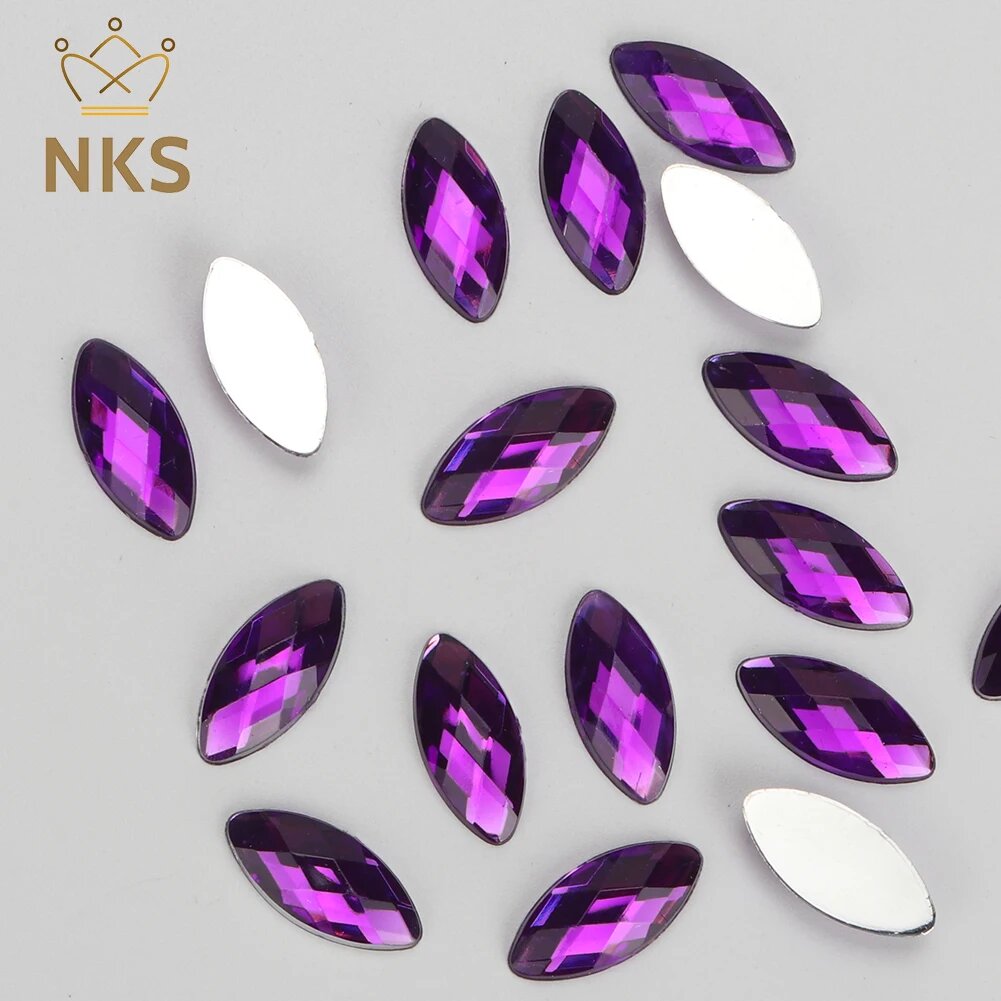 NKS акриловые стразы конские глаза 5x10/6x12/7x15/9x18 мм
