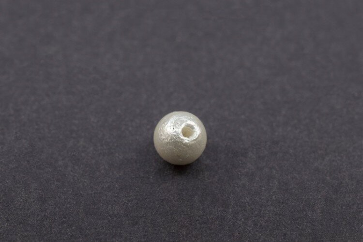 Хлопковый жемчуг Miyuki Cotton Pearl 4мм, цвет White, 744-038, 1шт