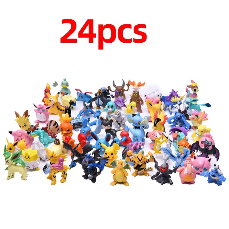 Покемон фигурки 24 PCS, набор из 24шт