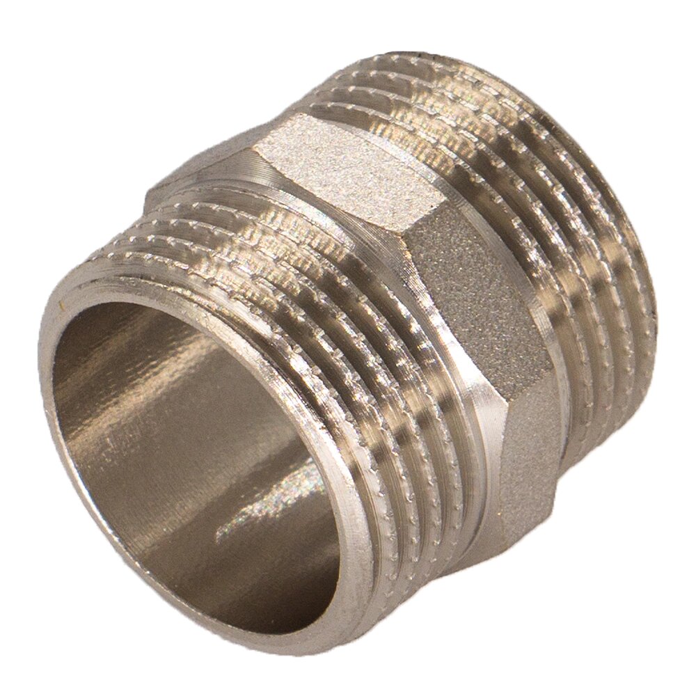 Ниппель СТМ 1 1/4 НР-НР латунь никель