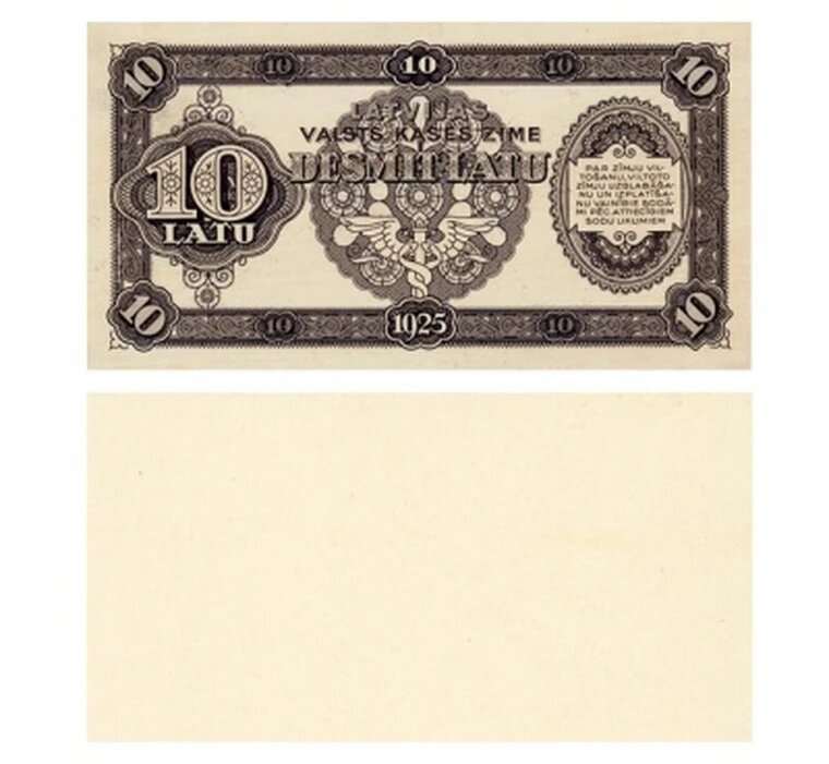 Латвия 10 лат 1925 года, сувенирная копия денежного знака, банкноты и купюры редкие коллекционные