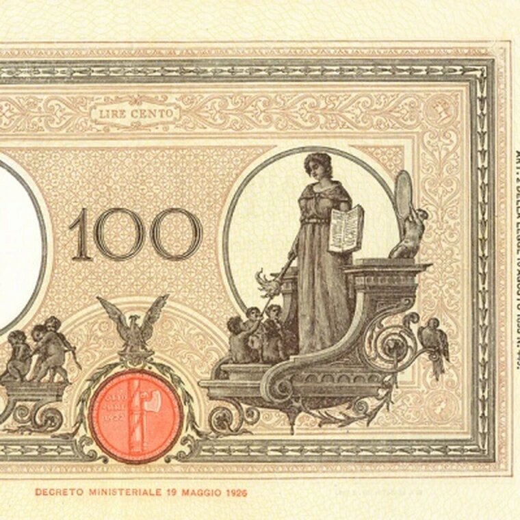 100 лир 1925 года Италия, сувенирная копия, банкноты и купюры редкие коллекционные