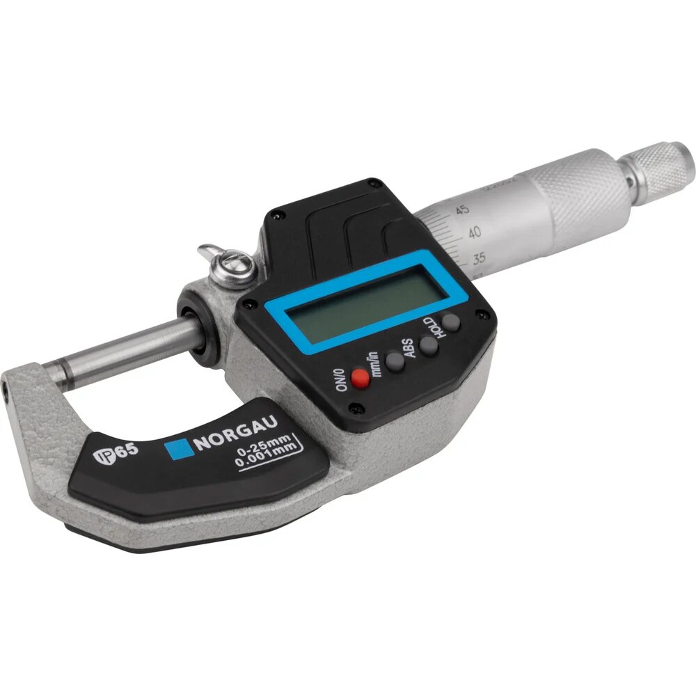 NORGAU Микрометр цифровой IP65 0-25мм/0,001мм, 041057025