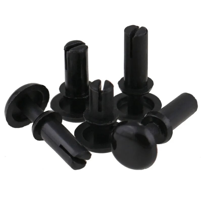 Расширительные заклёпки R типа, чёрная/белая, нейлон пластик R6080 -50pcs, Black
