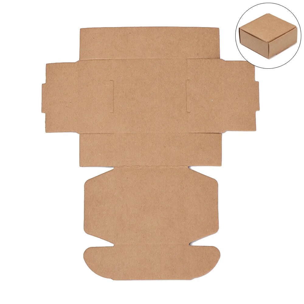 Коробки крафт 6x5.5x2 см, коричневые