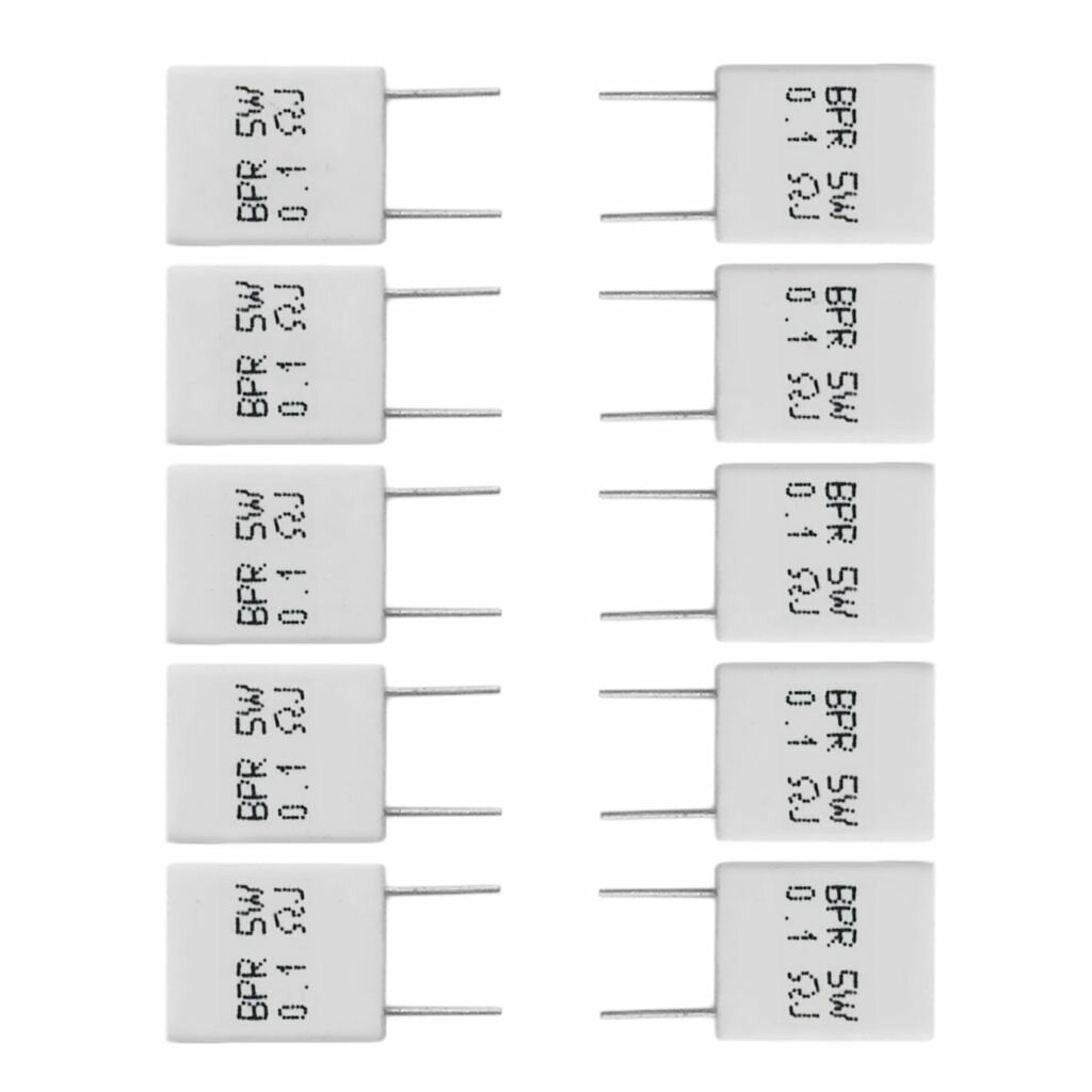 10 шт, 5 Вт неиндуктивный цементный резистор BPR56 0,1R 0,1 Ом