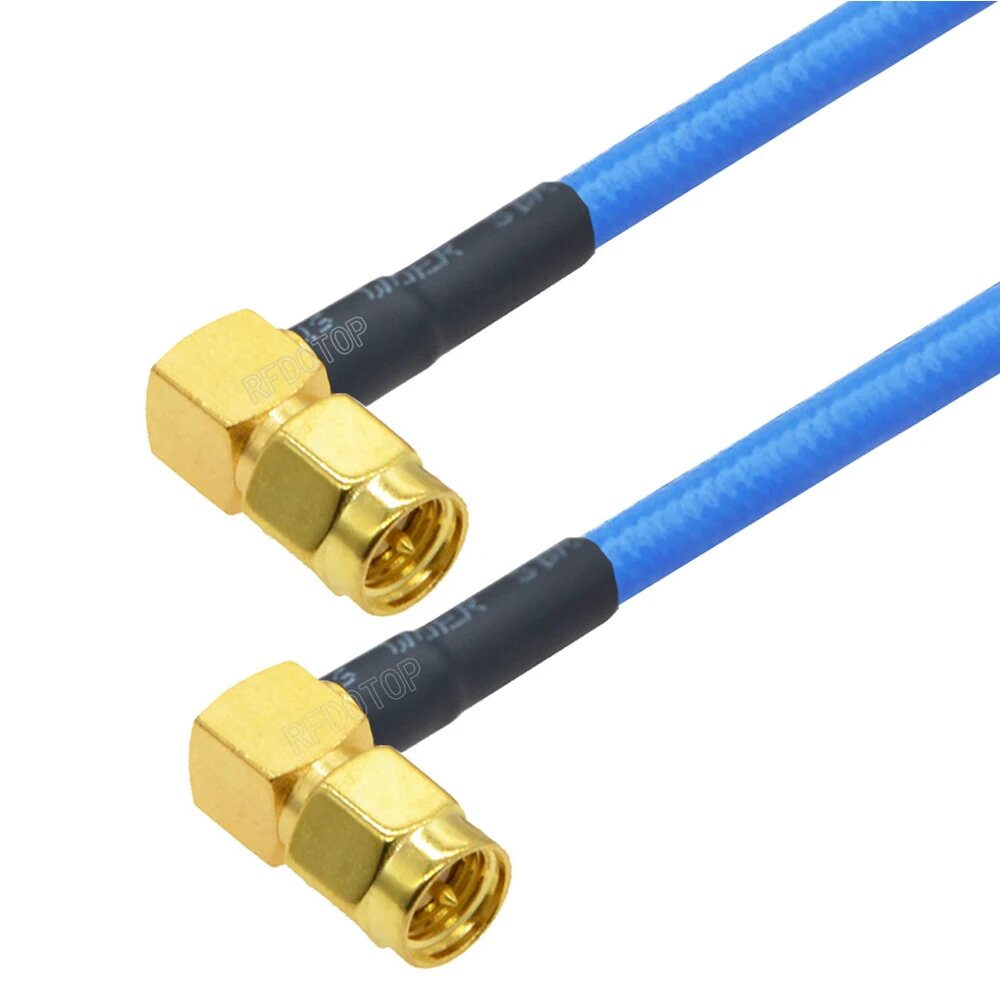 RFDOTOP RG402 коаксиальный кабель SMA-SMA синий 50 Ом 10-20 м 80CM, SMA M90 to SMA M90