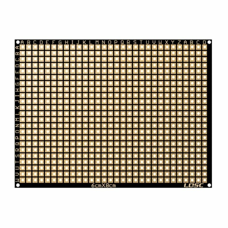 Гибкая Двусторонняя Печатная плата FR4 6x8 см 0,4 мм Универсальная Доска с Отверстиями Доска с шагом 2,54 Прототипы matrixs Печатная Бумажная доска