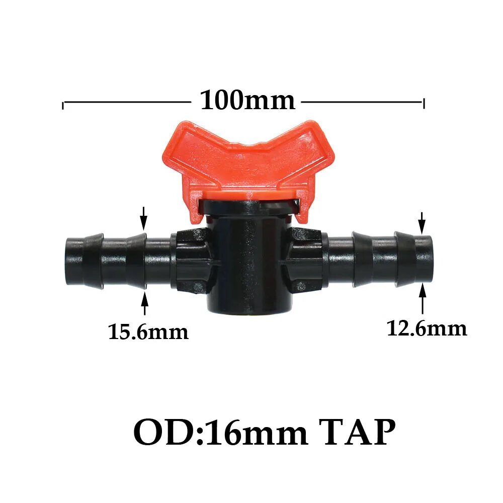 Миниатюрные пластиковые запорные соединительные клапаны для шланга 4/7 8/11 10/16/20/25 мм, переходник для садовой ирригационной трубы, зазубристый