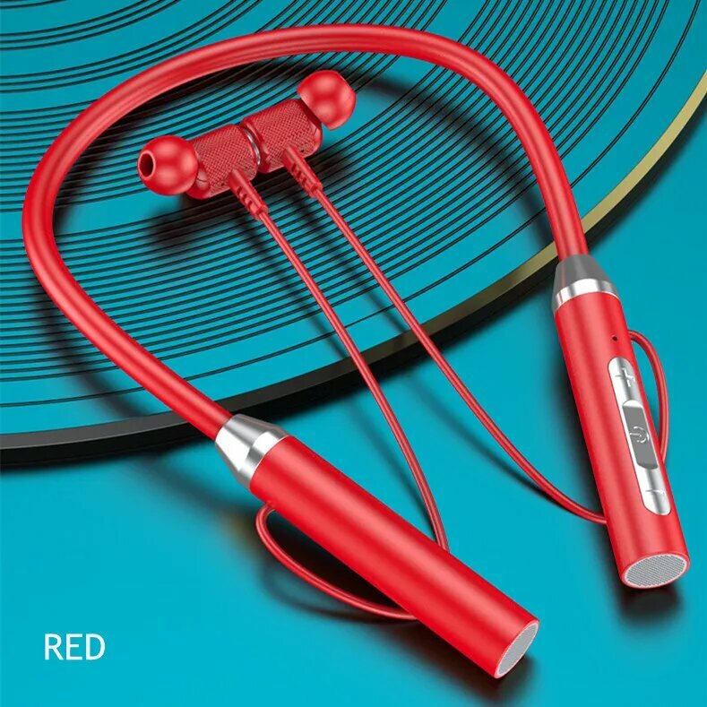 Беспроводные спортивные наушники с шейным ремешком Bluetooth 5.0 Красный, Red