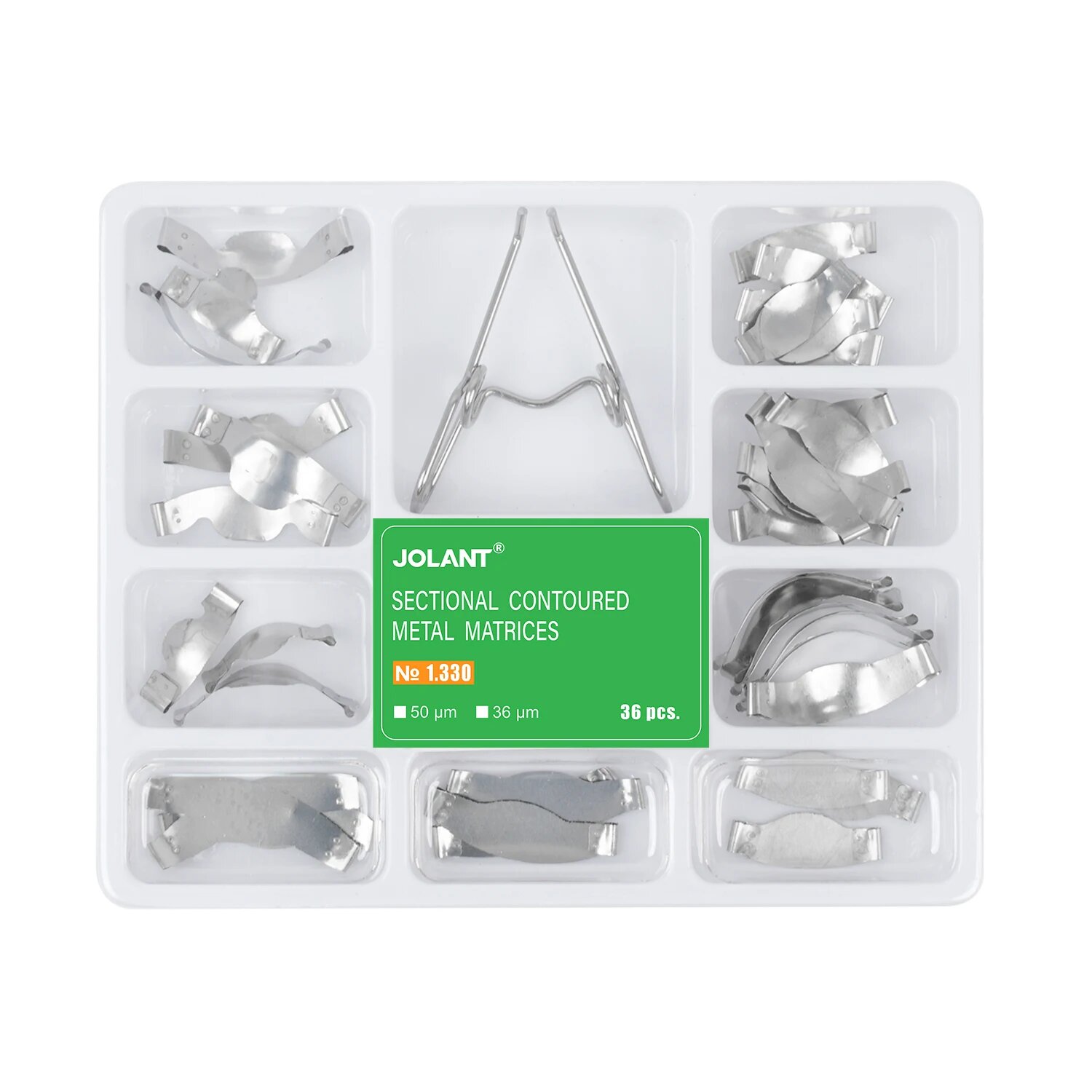 1 коробка JOLANT Dental Matrix с пружинным зажимом 1,330, секционные контурные металлические матрицы, полный комплект для замены зубов, инструменты Dentsit