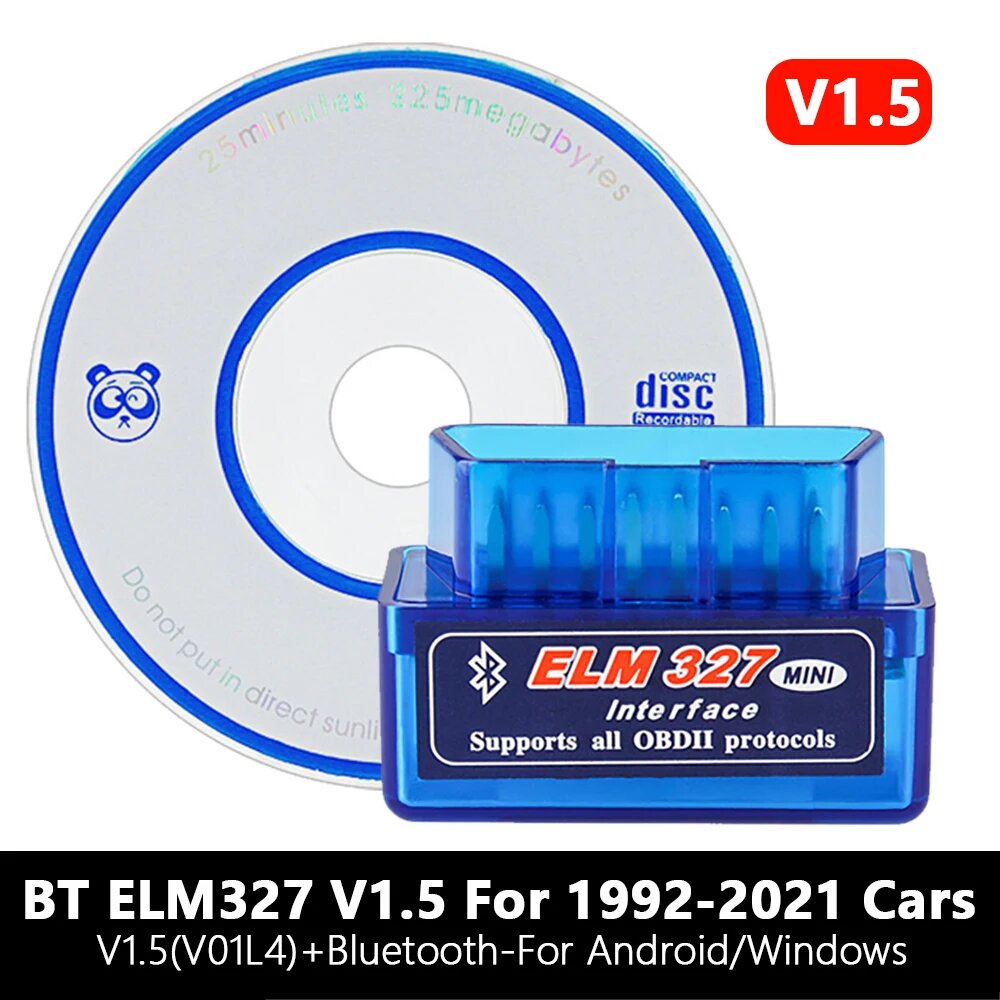 Bluetooth5.1 ELM327 V2.1 Автоматический OBD2 сканер диагностики авто программатор ELM327 V1.5