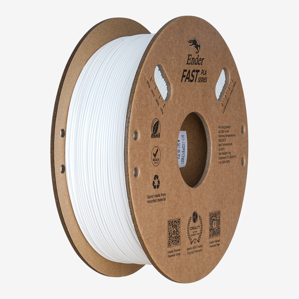 Филамент Creality Ender Fast PLA 3D Printing 1kg, Белый