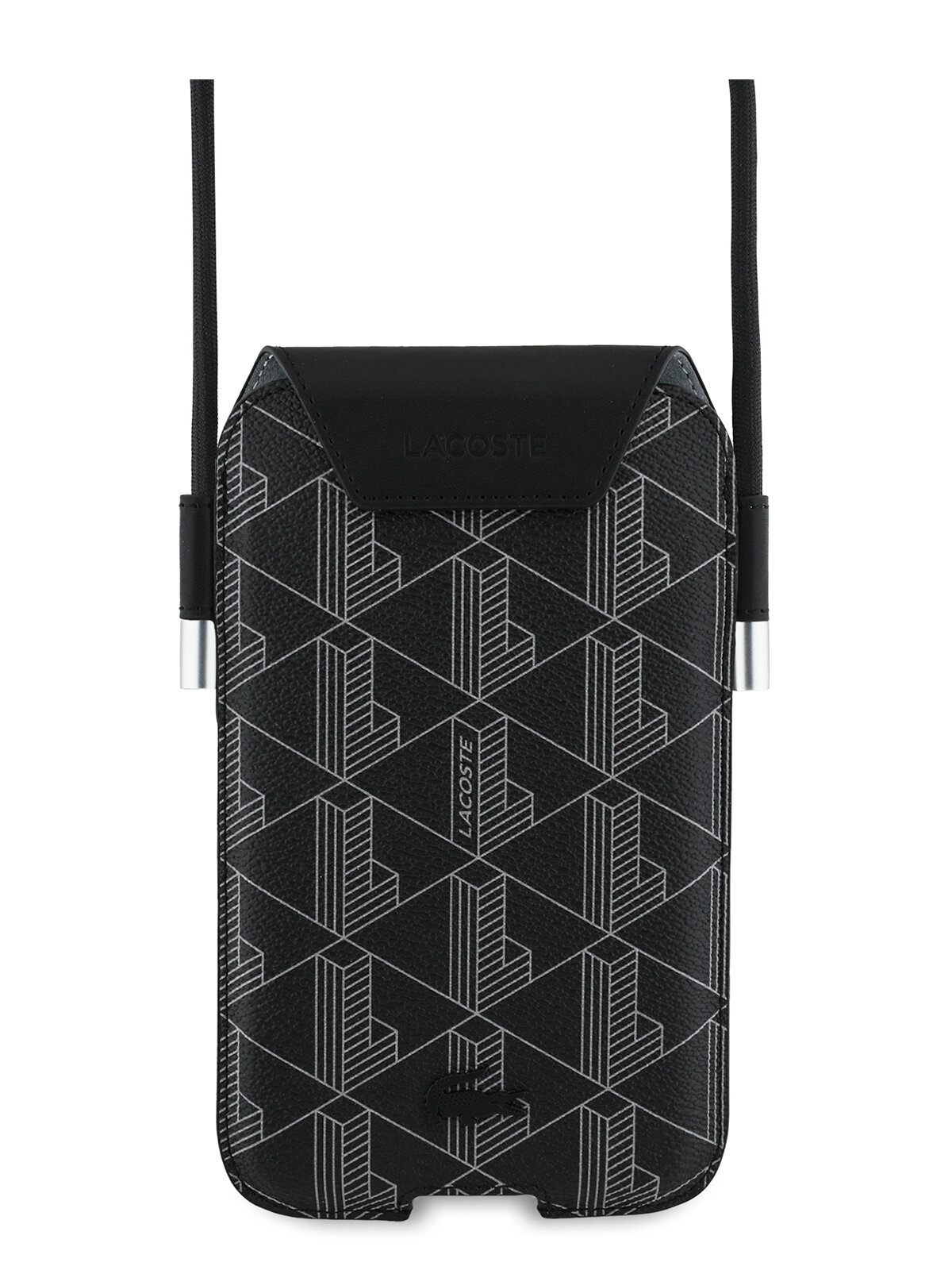Lacoste для смартфонов чехол Crossbody Phone Sleeve PVC The Blend Black (XL, Pro Max) + Cord