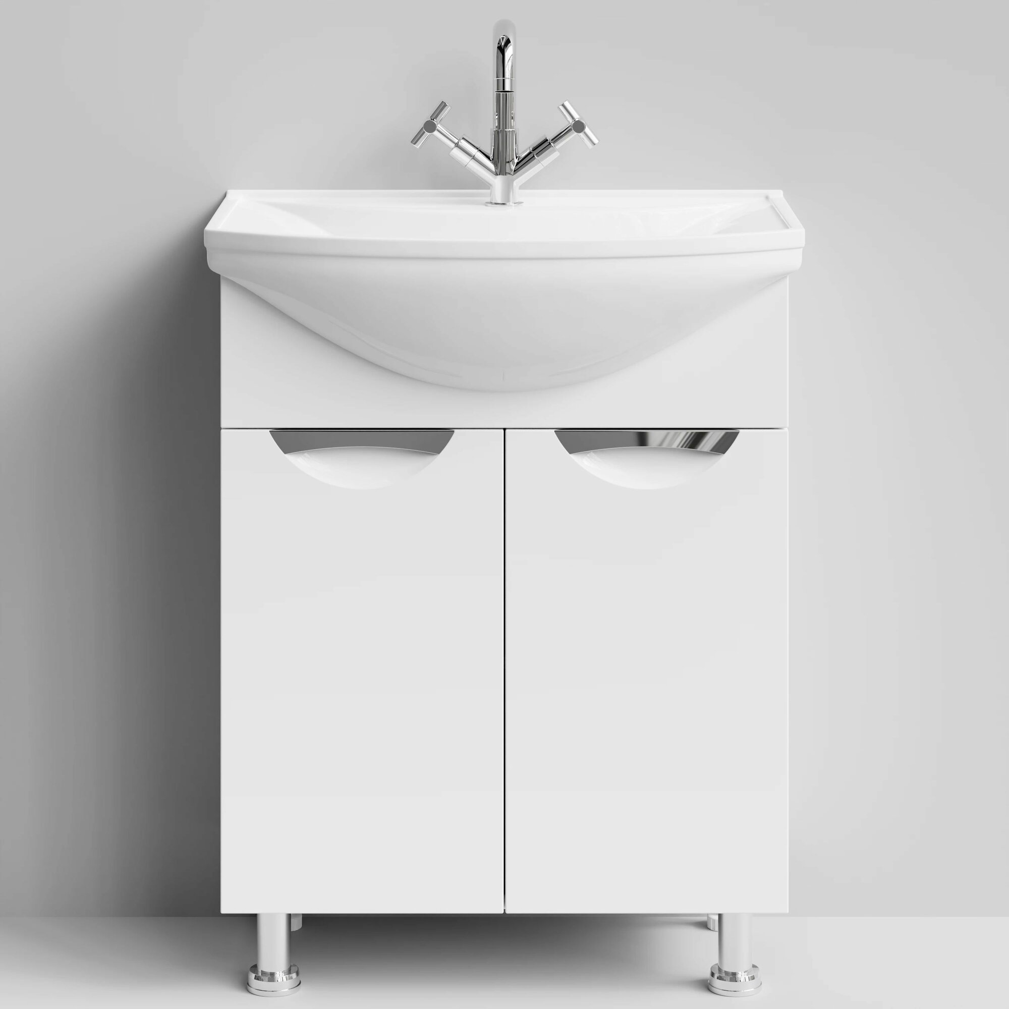 Тумба с раковиной Vod-ok Лира 65 белая