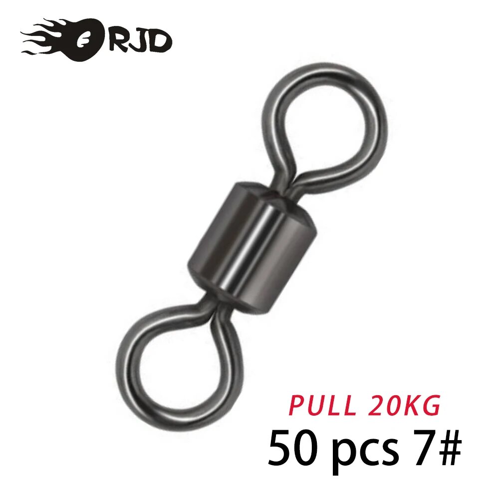 Вертлюг рыболовный RJD, 50 шт, 7#, 20KG