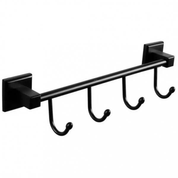 Планка 4 крючка Classic Quadro Black DB016