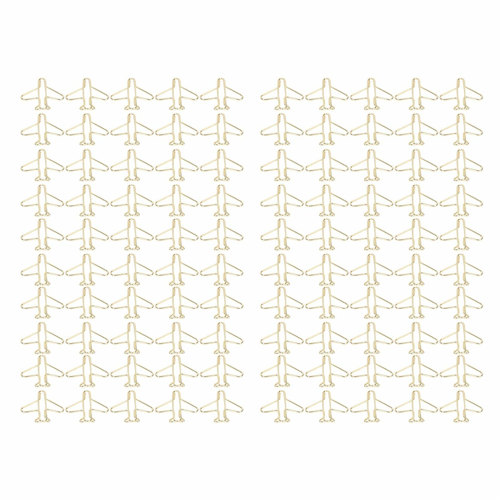 100 шт. скрепки-самолеты золотые антикоррозийные