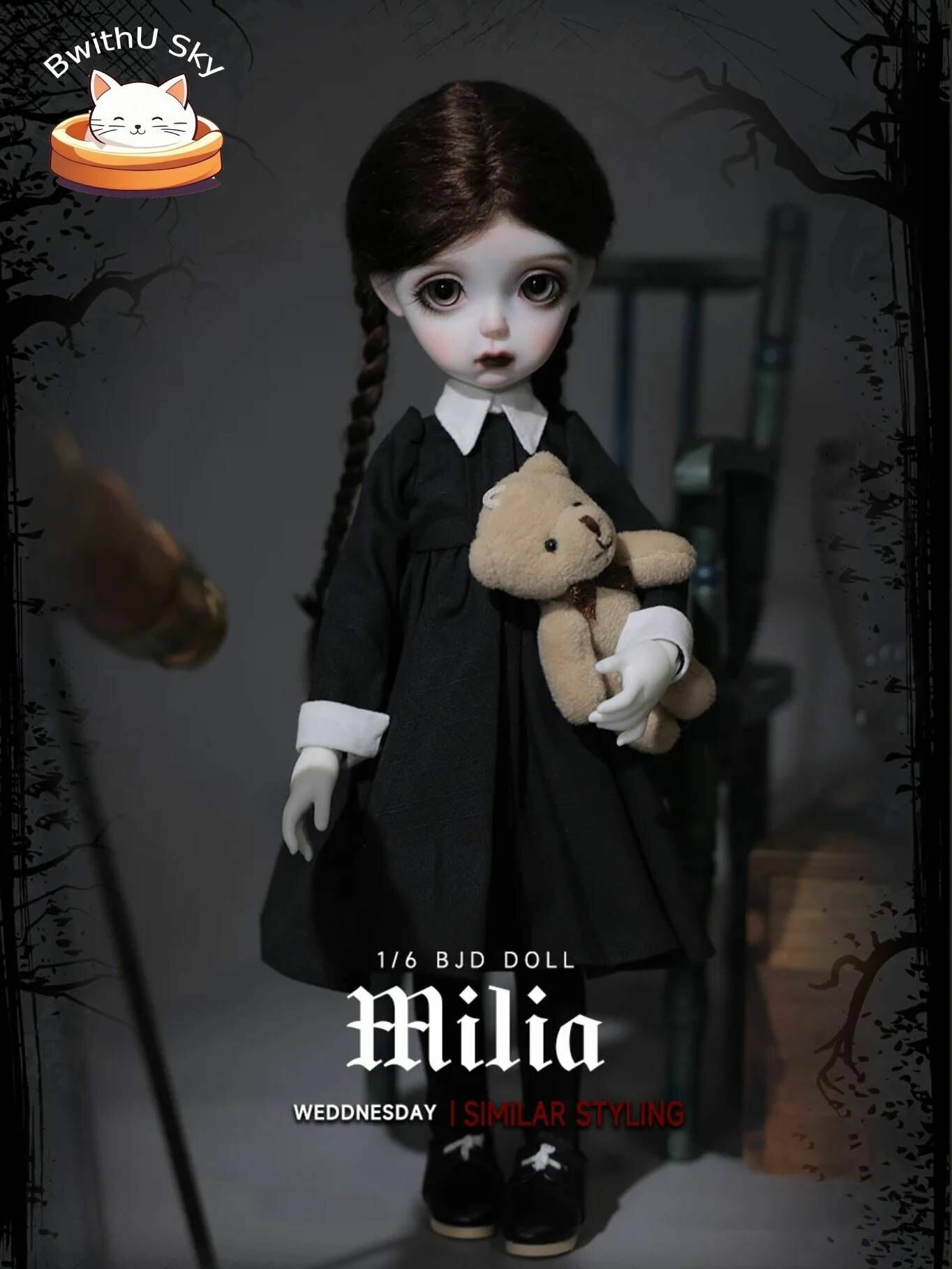 BwithU Milia 1 / 6 с куклами BJD тёмное готическое платье с телом девушки аналогичного стиля в среду