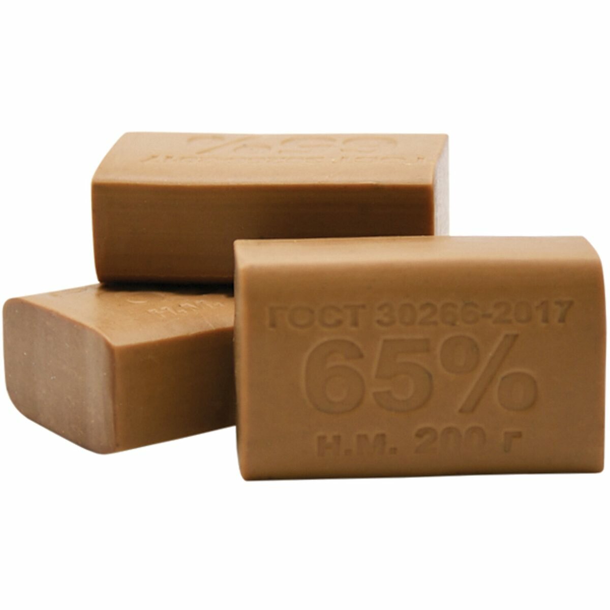 Мыло кусковое хозяйственное 65% ММЗ, 200г, без упаковки (607638), 60шт.