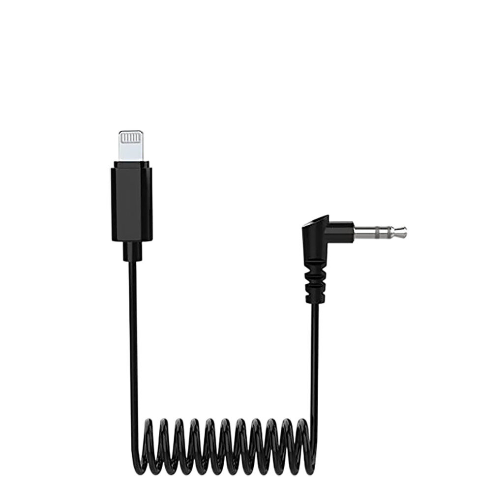 Переходник для микрофона Hollyland Mini Jack 3,5мм TRS-Lightning, угловой разъем