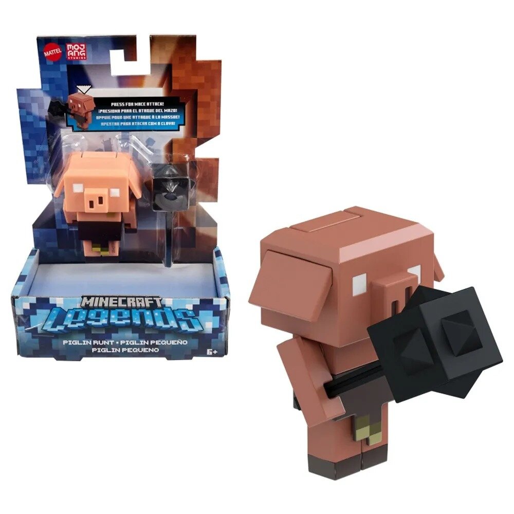 Фигурка Mattel Minecraft Legends "Mace Piglin", пластик, для мальчиков и девочек, 3,25 дюйма