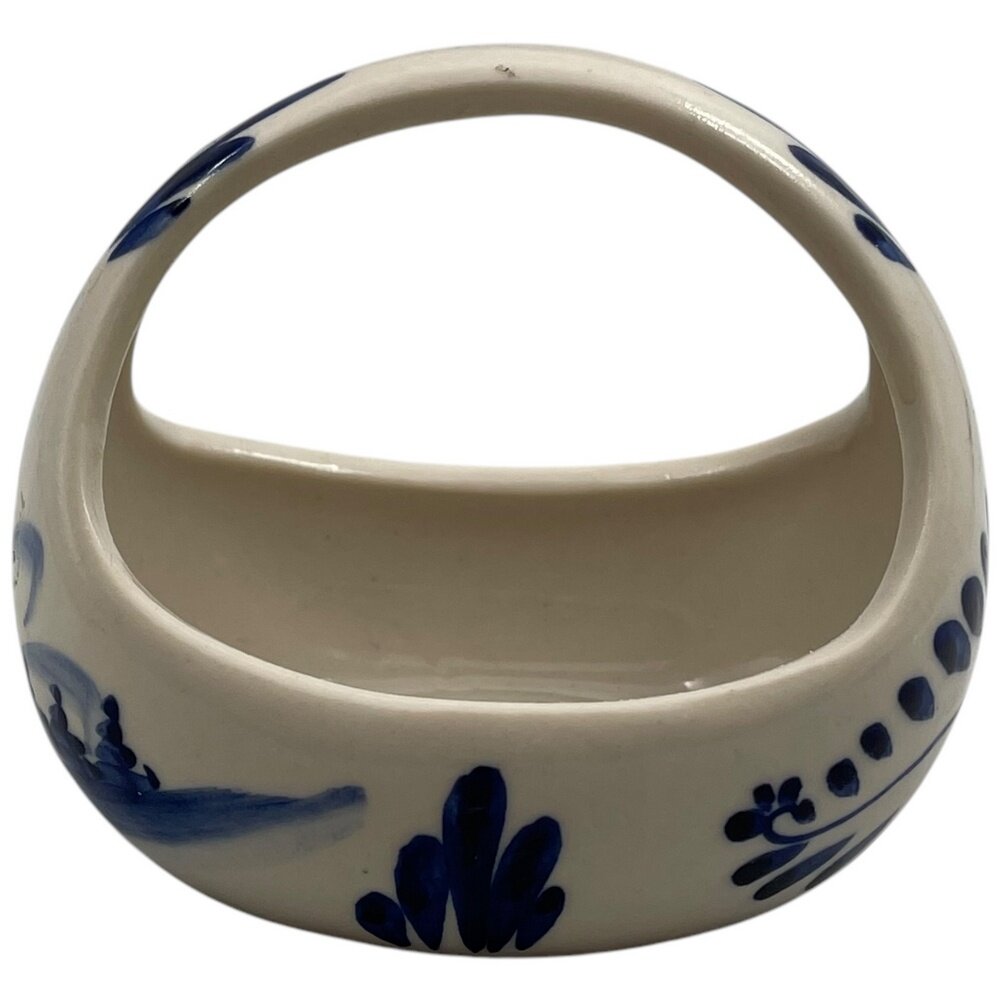 Корзинка - лукошко "Мельница" с ручкой, керамика, роспись, Голландия