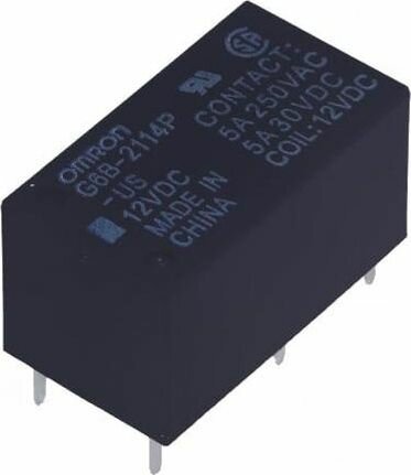 Реле OMRON G6B-2114P-US DC12 12VDC Реле электромагнитное SPST-NO + SPST-NC Uобмотки 12VDC 1шт