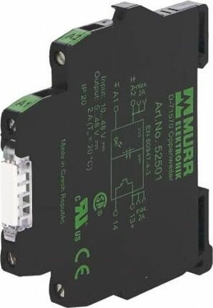 Реле MURR ELEKTRONIK 52501 интерфейсное Uупр 10-48ВDC 2А транзисторный Монтаж DIN 1 шт