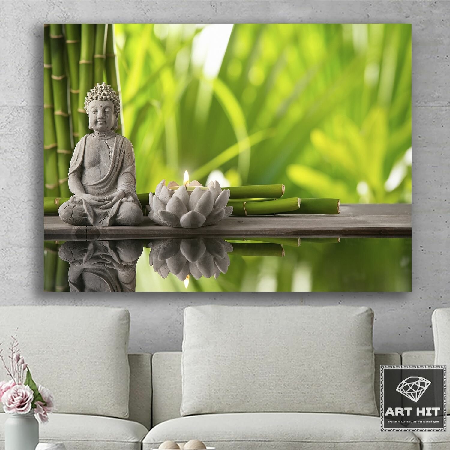 Картина на холсте Будда / постер Будда, 50х70 см.