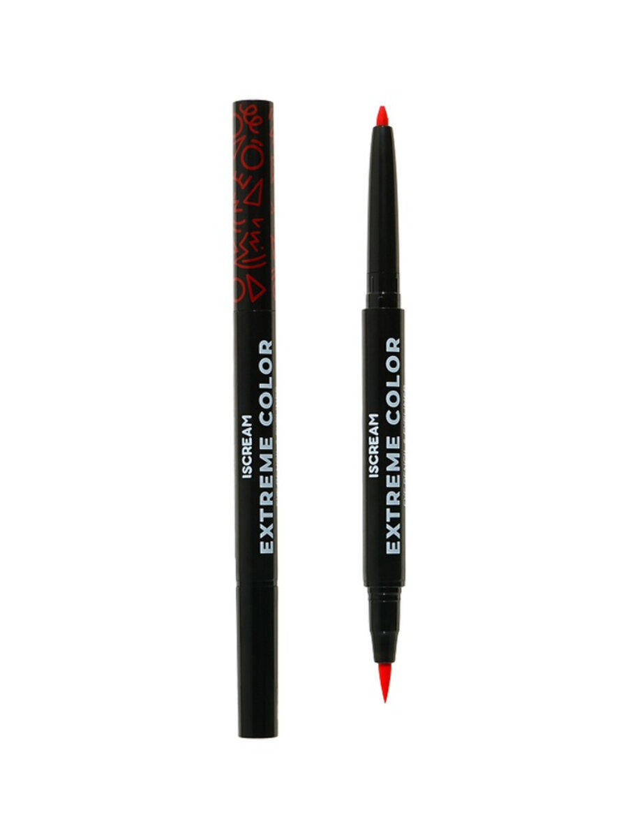 Карандаш-лайнер для глаз ISCREAM EXTREME COLOR 2 в 1 (red)