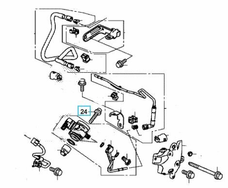 Болт с фланцем (гнездо) 8х35; Артикул Honda/Acura: 901305A2A00 (Оригинал)