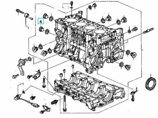Уплотнительный болт-заглушка 24мм; Артикул Honda/Acura: 11106PWA300 (Оригинал)