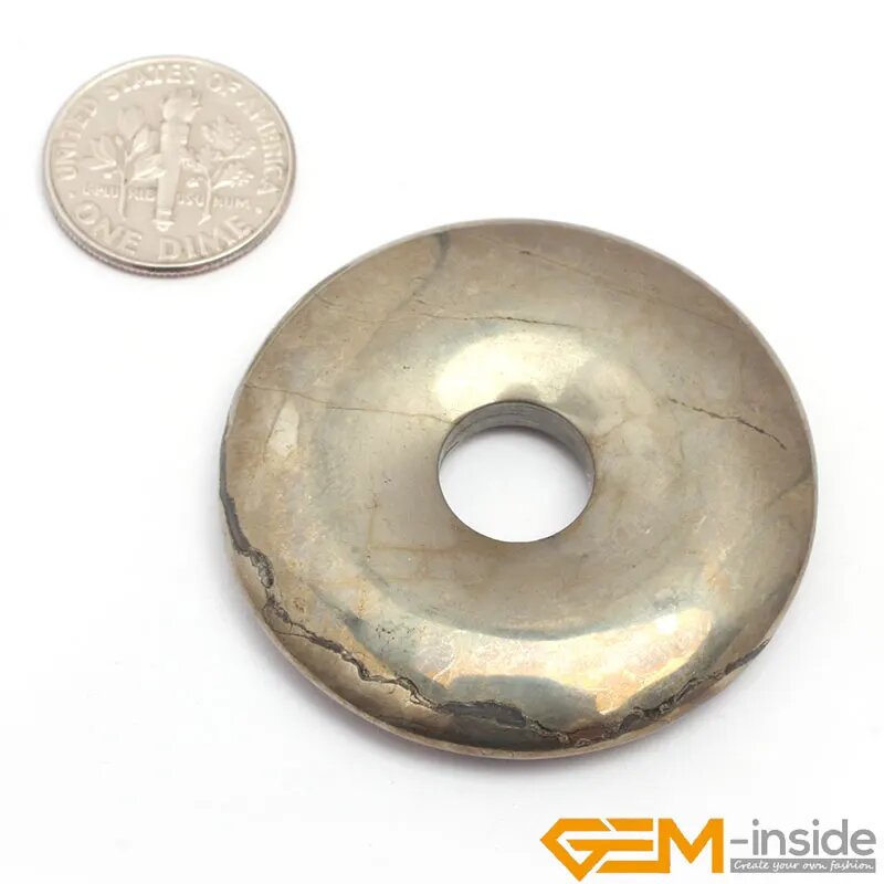 Кулон из пирита GEM-inside 40mm Donut