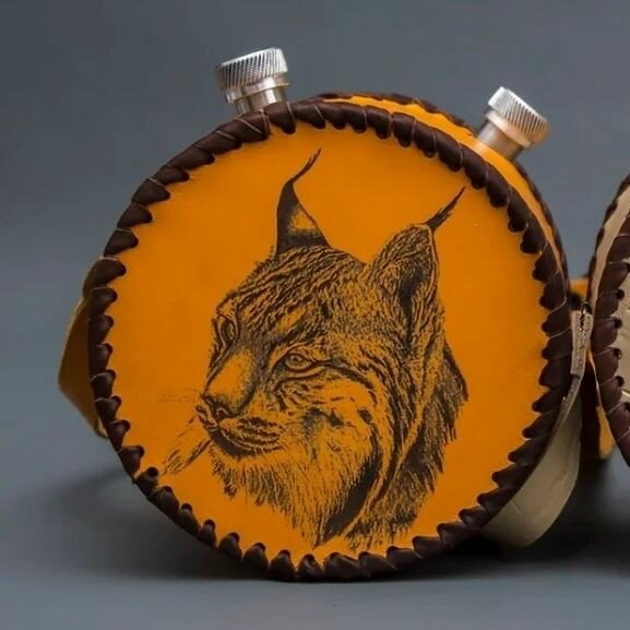 Фляжка Круглая 1 Л В Чехле. Желтого Цвета. Рисунок. Официальный магазин производителя.