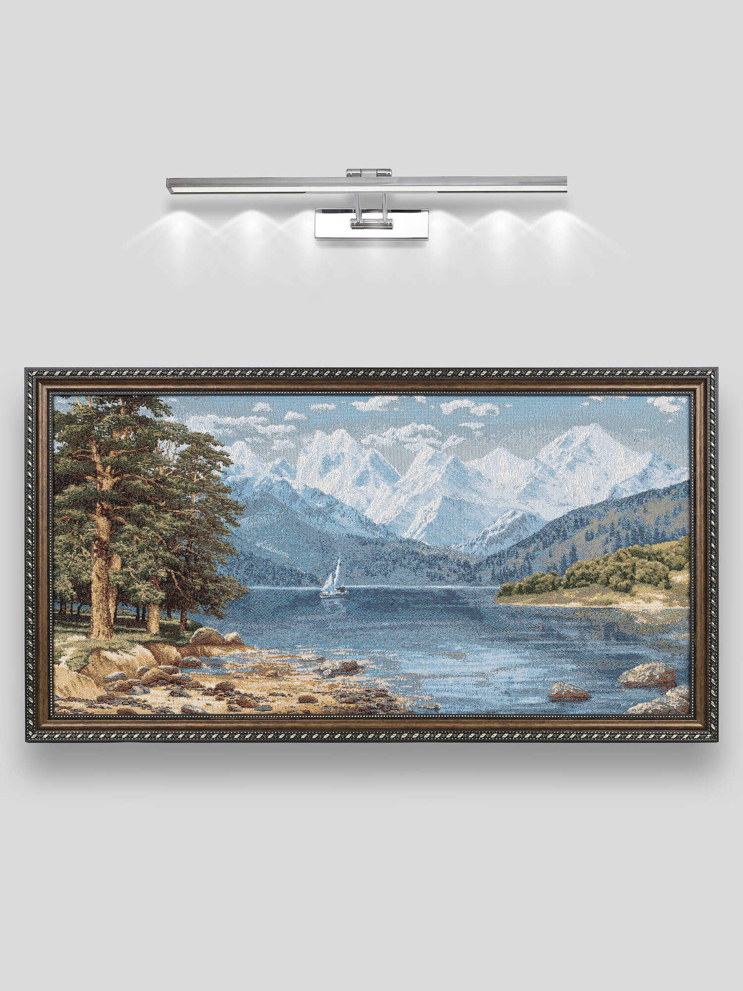 Картина гобеленовая Магазин гобеленов "Парусник среди гор" 52*94 гобелен