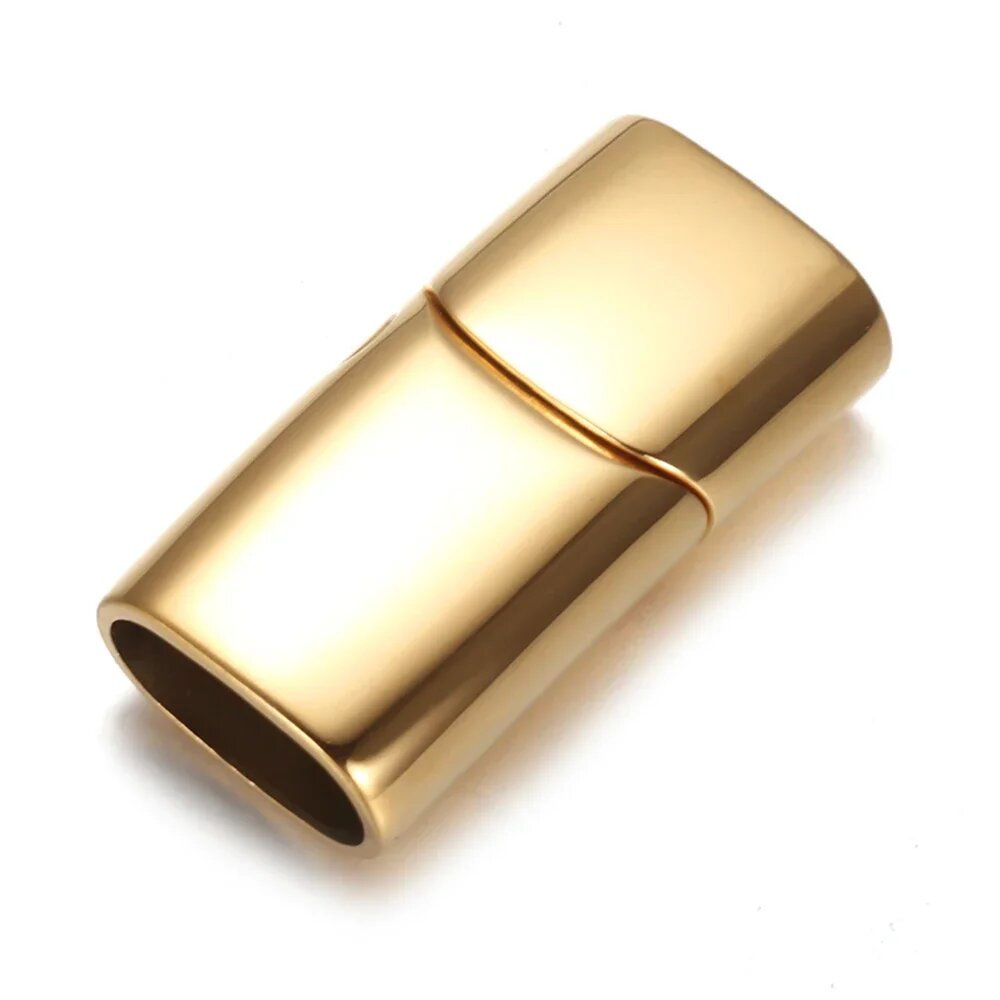Магнитные застежки EMBLAASK из нержавеющей стали 8*4 мм/10*5 мм/12*6 Inside 12mm x 6mm, Shiny Gold